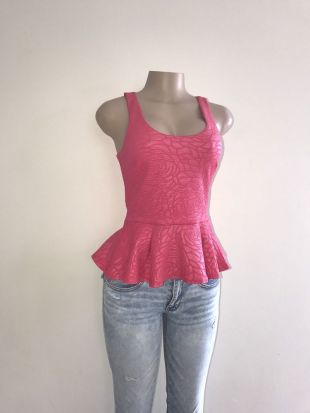 bebe - Bebe pink peplum sext top