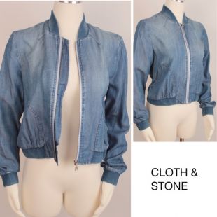 cloth & stone - Cloth & Stone EUC Bomber Chambray Denim Jacket 436