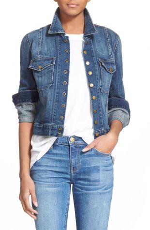 CURRENT ELLIOTT - The Snap Stretch Denim Jacket