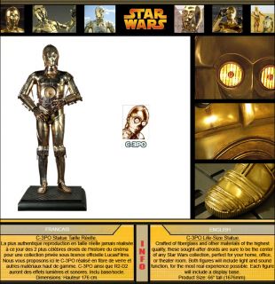 Star Wars C-3PO Statue Taille Réelle