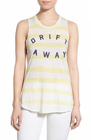 sundry - SUNDRY Women's Drift Away Tank, Yellow Stripes, 3