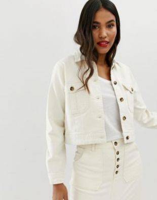 ASOS DESIGN - DENIM Premium utility jacket in off white