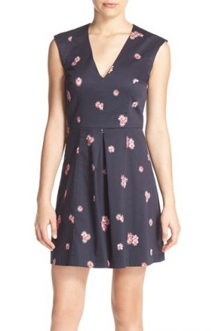 French Connection - 'William' Floral Cotton A-Line Dress FRENCH CONNECTION