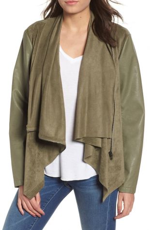 Blank NYC - Drape Front Jacket in Olive