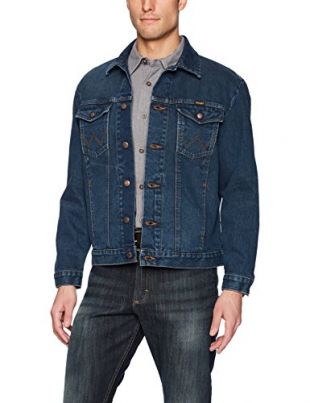 Wrangler - Wrangler Men’s Western Style Unlined Denim Jacket, Dark Blue ...