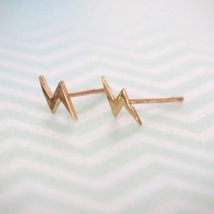 Adita Gold - Adita Gold Lightning Earrings 14k Gold