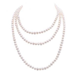 JYX Pearl - Jyx véritable Long Blanc perle Colliers 7–7,5 mm Blanc Near ...