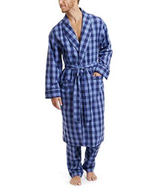 Nautica - Nautica Men's Long Sleeve Lightweight Cotton Woven Robe ...