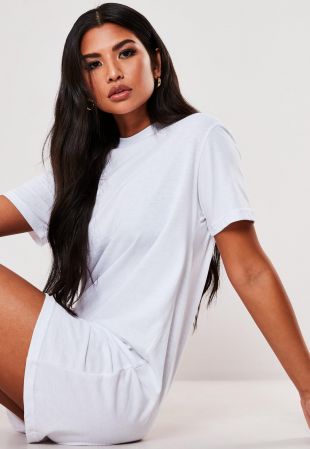 Missguided - Missguided tall white basic t shirt dress