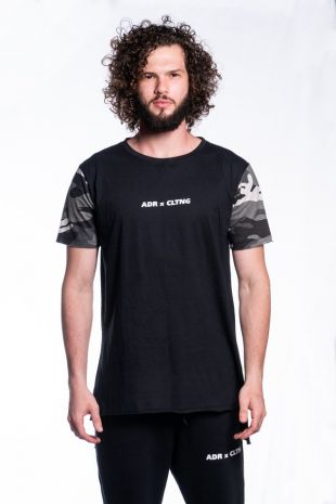 adr - ADR x CLTNG black and Camo long t-shirt