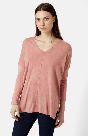 Topshop - Front Seam V Neck Sweater