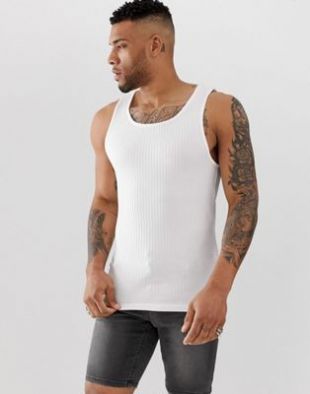 Asos - Asos rib tank in white