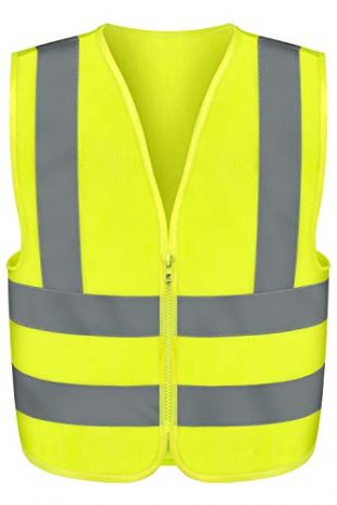 neiko - Neiko 53940A High Visibility Safety Vest, Medium, Neon Yellow