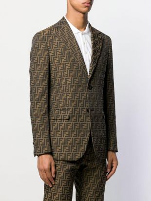 Fendi - Fendi FF All Over Logo Print Blazer