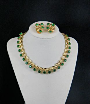 oldeonthesquare - Ensemble de bijoux strass vert émeraude... Pierres ...