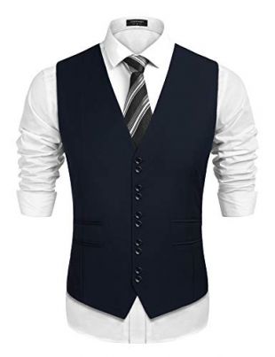 coofandy - COOFANDY Men's Business Formal Dress Vest Slim Fit Skinny ...