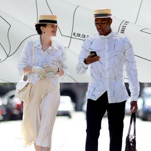 LazyRuler - Simple black lines irregular geometric landmarks print ...