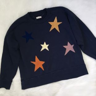 Madewell - Navy Blue Star Print Sweatshirt