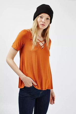 Topshop - Cross Front Swing Tee