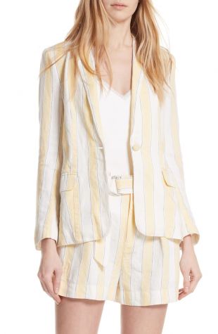 Frame - Linen Stripe Blazer