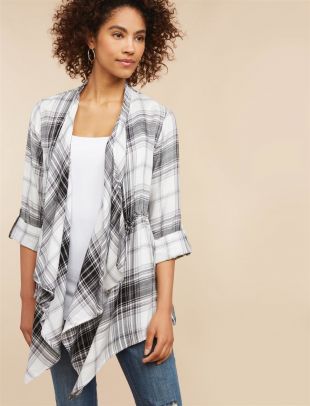 Motherhood Maternity - Pull Over 1 Button Closure Nursing Cardigan