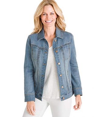 Chico's - Chico's Women's Basic Denim Jacket Size 8/10 M (1) Denim