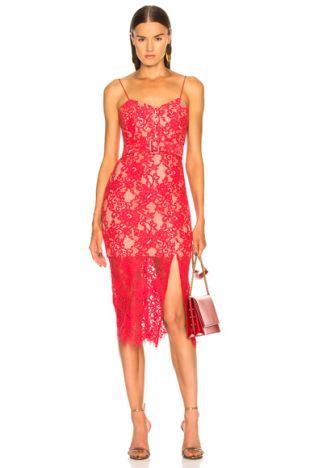 Nicholas - Rubie Lace Bra Dress in Watermelon