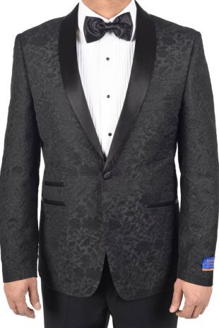 buy4less tuxedo - "Brocade" Black Dinner Jacket (Separates ...