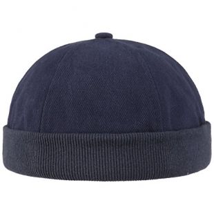 Chapeaushop - Bonnet Docker en Coton pour Homme (Taille Unique - Bleu)