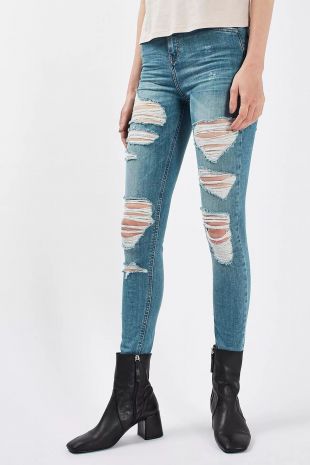 Topshop - Topshop Moto Extreme Rip Jamie Jeans