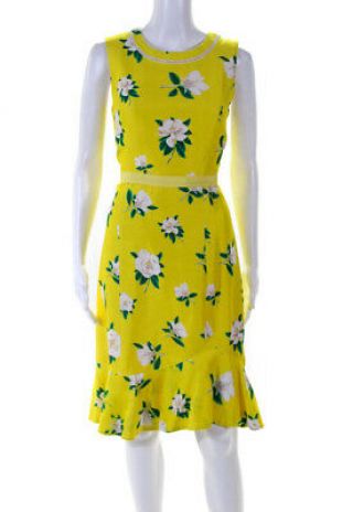 Draper James - Womens Magnolia Ruffle Dress Yellow