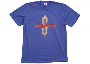 Supreme - t shirt bleu Supreme Diamonds