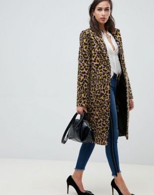 ASOS DESIGN - Leopard coat