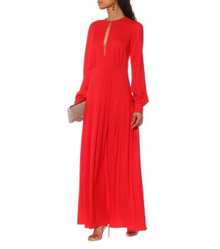 Oscar de la Renta - Robe longue en soie stretch