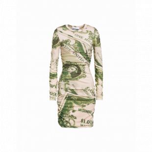 Moschino - Robe en laine Watercolor Money