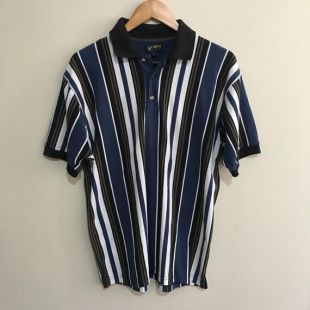 TheSequelStore - EDTEK Golf vertical rayé rayures Vintage 90 's Polo ...
