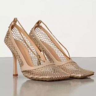 Bottega Veneta - Chain Embellished Mesh Sandals
