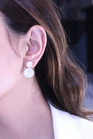 Large Round on Round Earrings