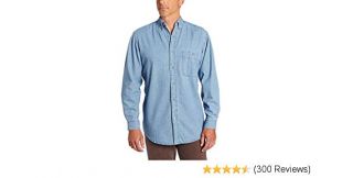 Wrangler Men's Rugged Wear Basic One-Pocket Denim Shirt