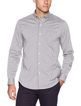 Dockers - dockers Men's Long Sleeve Button Front Comfort Flex Shirt ...