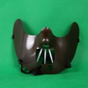 Halloween Plastic Hannibal Mask Mouth Bite Guard Fancy Dress Lector ...