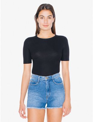 American Apparel - 2x2 Rib Fitted T-Shirt | American Apparel