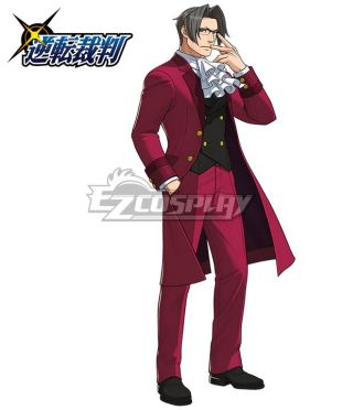 ezcosplay - Ace Attorney Gyakuten Saiban Miles Edgeworth Cosplay Costume