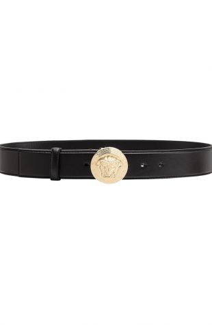 Versace - First Line Medusa Coin Leather Belt