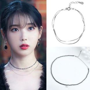 Necklace IU same elegant Del luna hotel drama fashion chain jewelry ...