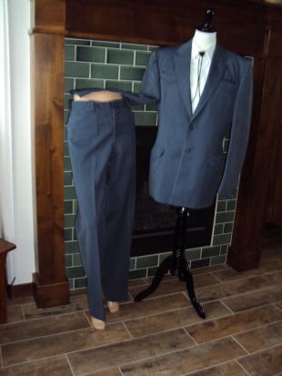 kathysfuncreations - 1960s Mens Slate Blue/Gray Gross Original Western ...