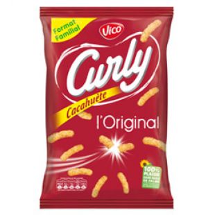 vico - CURLY - Biscuits soufflés cacahuètes - 160 g - Auchan:Direct