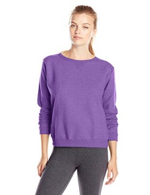 Hanes - Hanes Women's V-Notch Pullover Fleece Sweatshirt, Violet ...