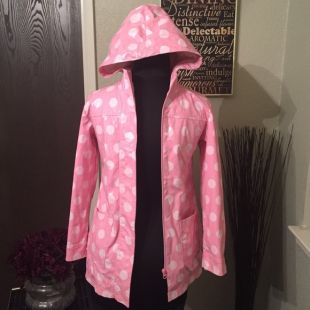 cherokee - Pink Polka Dot Rain Jacket M