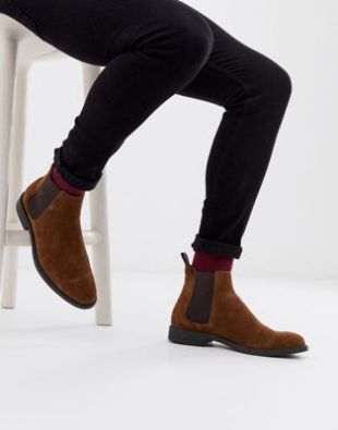 office - Bottines Chelsea - Daim marron